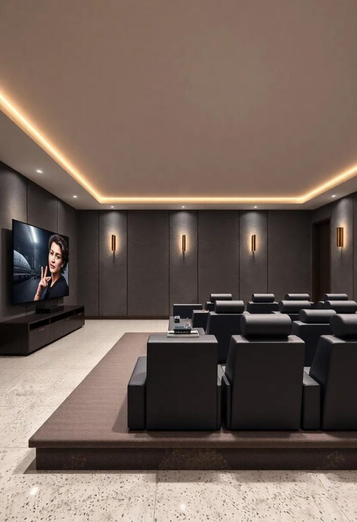 Transform Your Home with a Luxurious Theater: Stunning Terrazzo Flooring Ideas